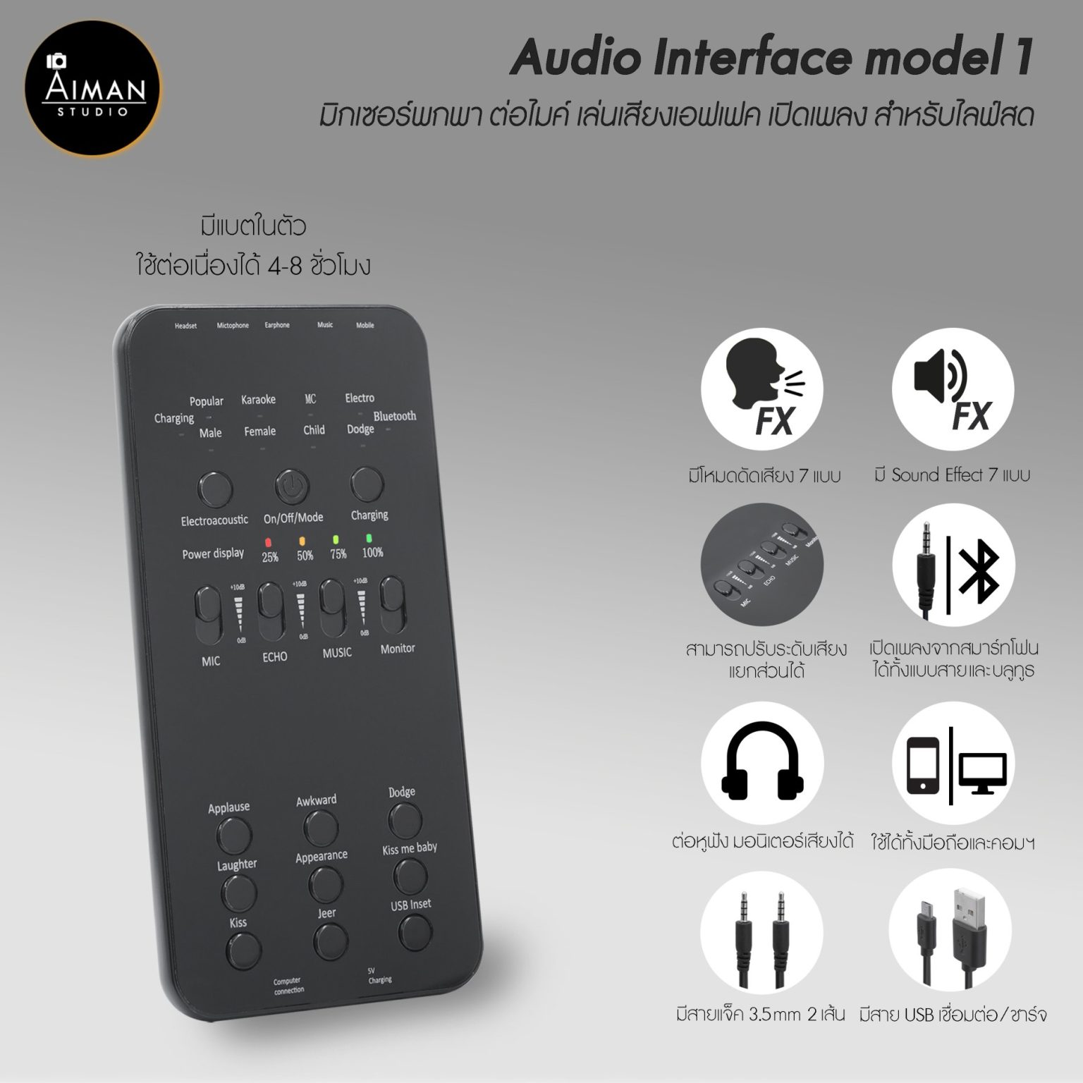 Audio Interface Model 1 - Aiman Studio