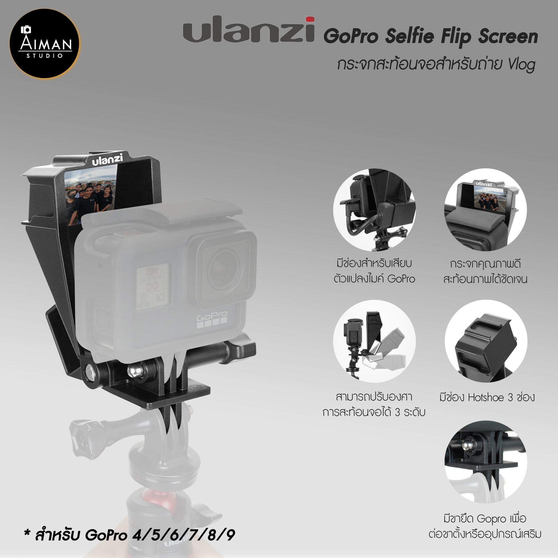 กระจกสะท้อนจอ ULANZI GP5 - Aiman Studio